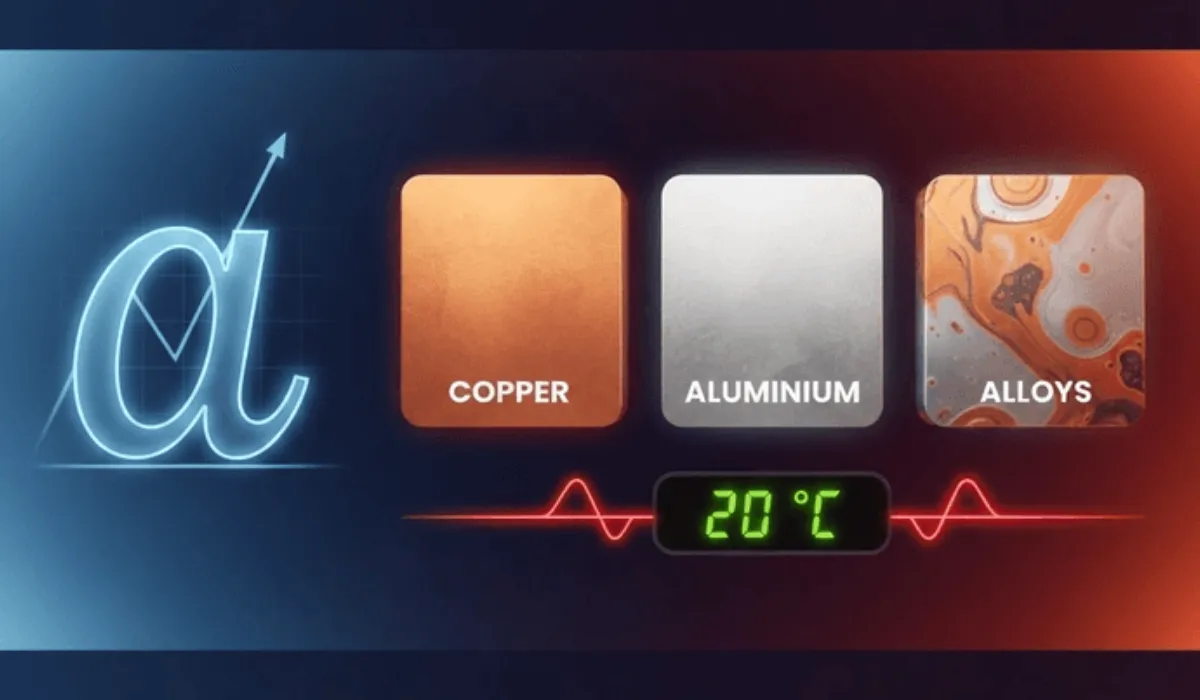 Alpha (α) value - For resistance at 20 °C